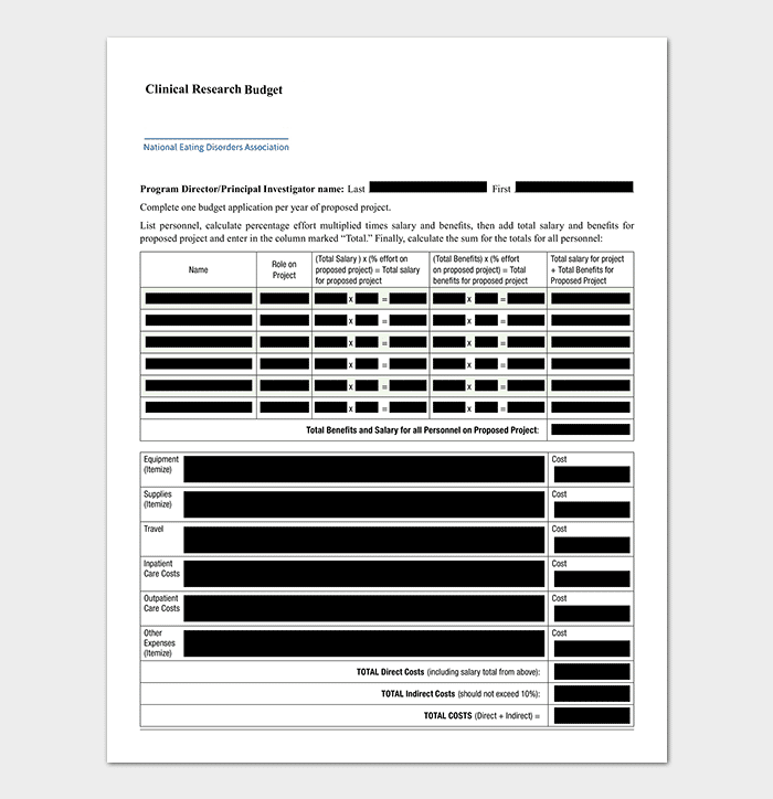 Research Budget Template - 14+ Worksheets, Examples for (Word, Excel)