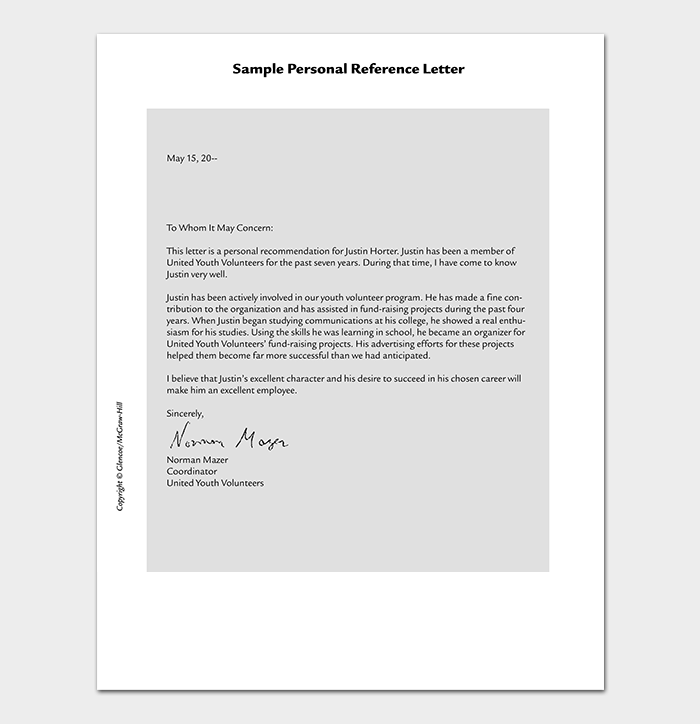 Work Reference Letter | 15+ Free Samples, Examples & Formats