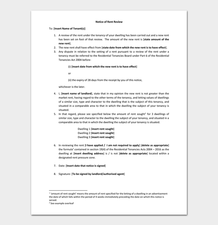 26 Free Rent Increase Letters (Templates and Examples) - PDF & Word