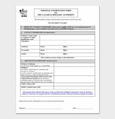 FREE 12+ Personal Information Forms (PDF | Word | Excel)