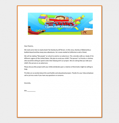 24 Free Flat Stanley Templates & Sample Letters – DocFormats