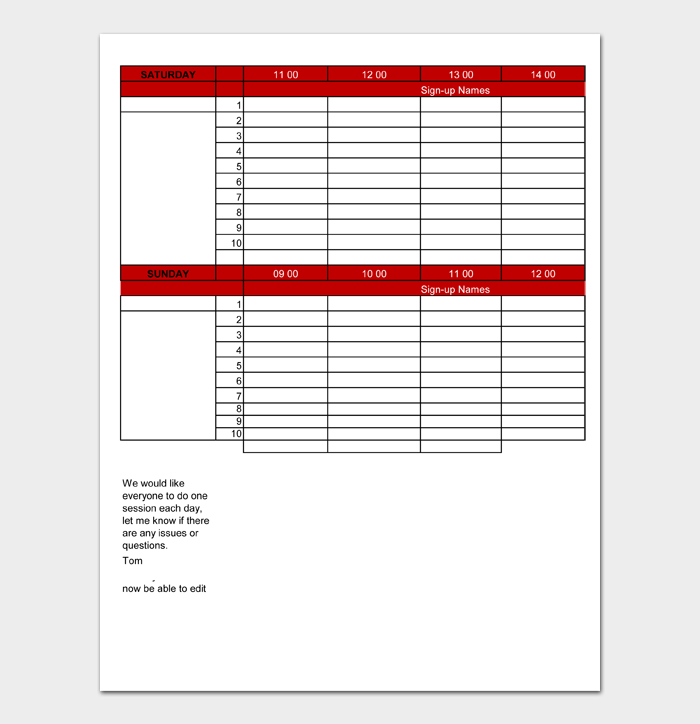 20 FREE Sign in / Sign up Sheet Templates – Word | Excel – DocFormats