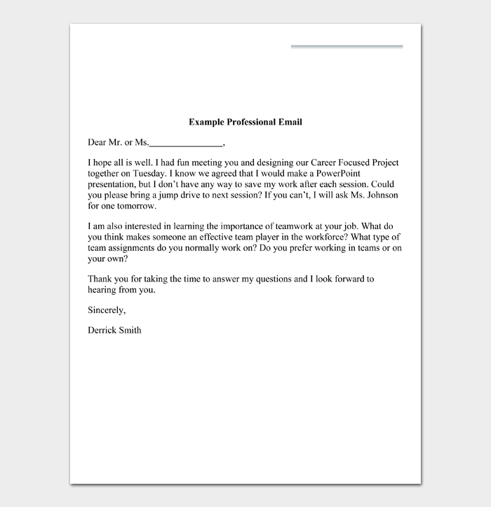 19+ Professional Email Examples & Formats ᐅ DocFormats.com