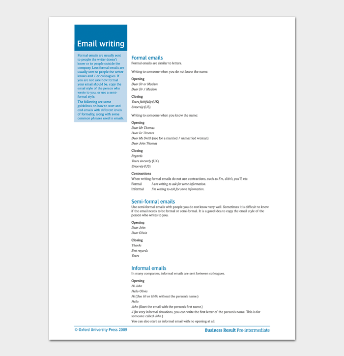 19+ Professional Email Examples & Formats ᐅ DocFormats.com