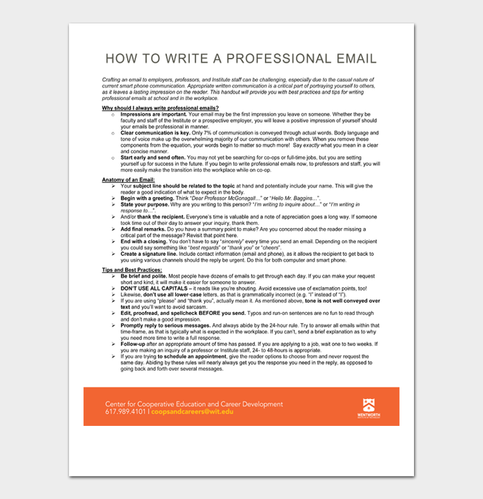 19+ Professional Email Examples & Formats ᐅ DocFormats.com