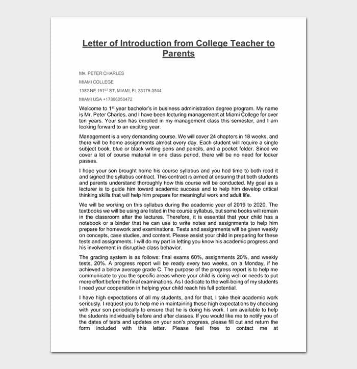 Letter of Introduction: Examples and Templates | DocFormats.com