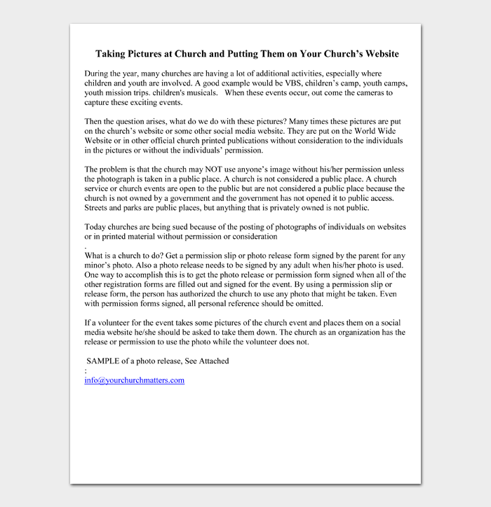 24 Free Photo Release Forms - Word | PDF - DocFormats.com