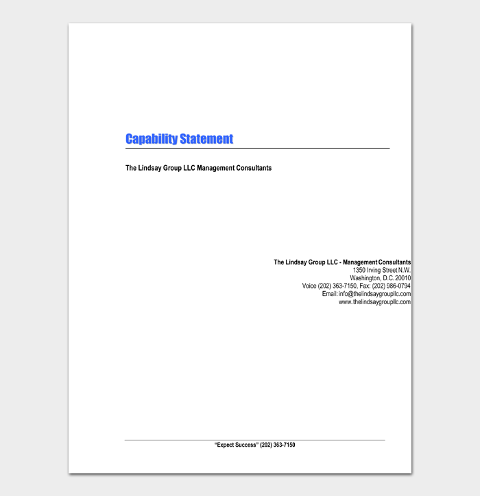 22 Capability Statement Templates and Examples (Free Download) - Word & PDF