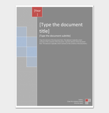 22+ Cover Page Templates (Free Download) - Word and Google Docs