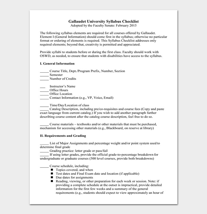 24 Editable Syllabus Templates (Course Syllabus) - Free Download