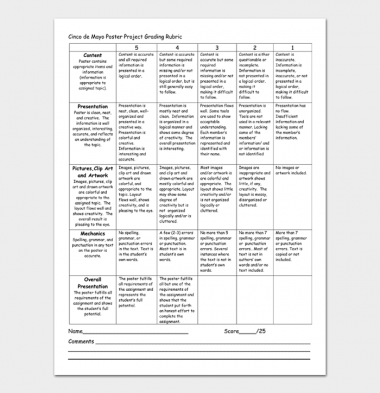 22 Free Rubric Templates (Word Format) ᐅ DocFormats