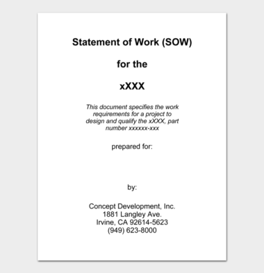 20 Free Statement of Work Templates & Examples (SOW) ᐅ DocFormats