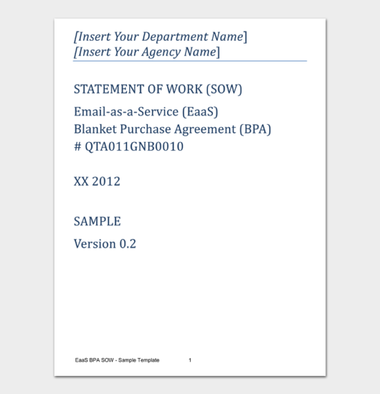 20 Free Statement of Work Templates & Examples (SOW) ᐅ DocFormats