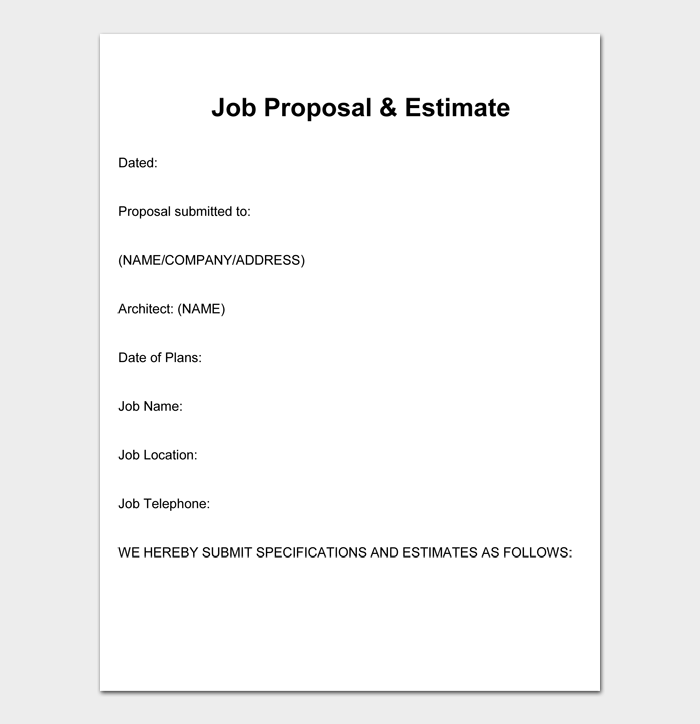 18 FREE Job Proposal Templates and Examples (Word | PDF)