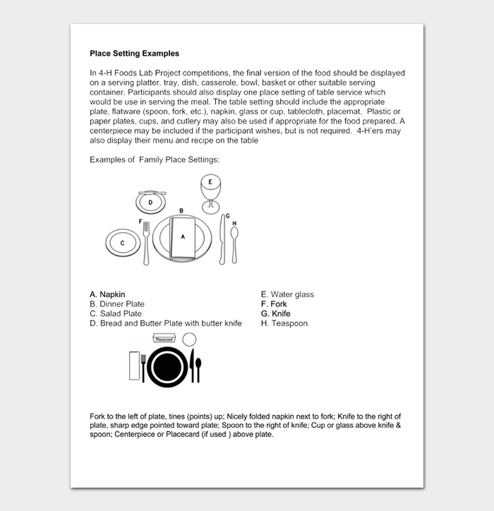 20 Editable Place Setting Templates (100% Free) - For Every Occasion