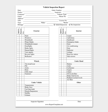 22 FREE Vehicle Inspection Forms | Word & PDF