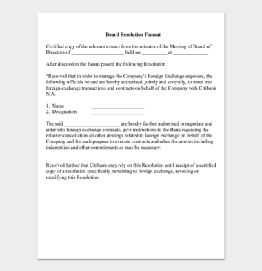 20 FREE Board Resolution Templates and Samples (Word | PDF)