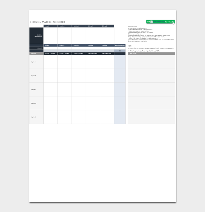 19+ FREE Decision Matrix Templates and Examples (Word & PDF)