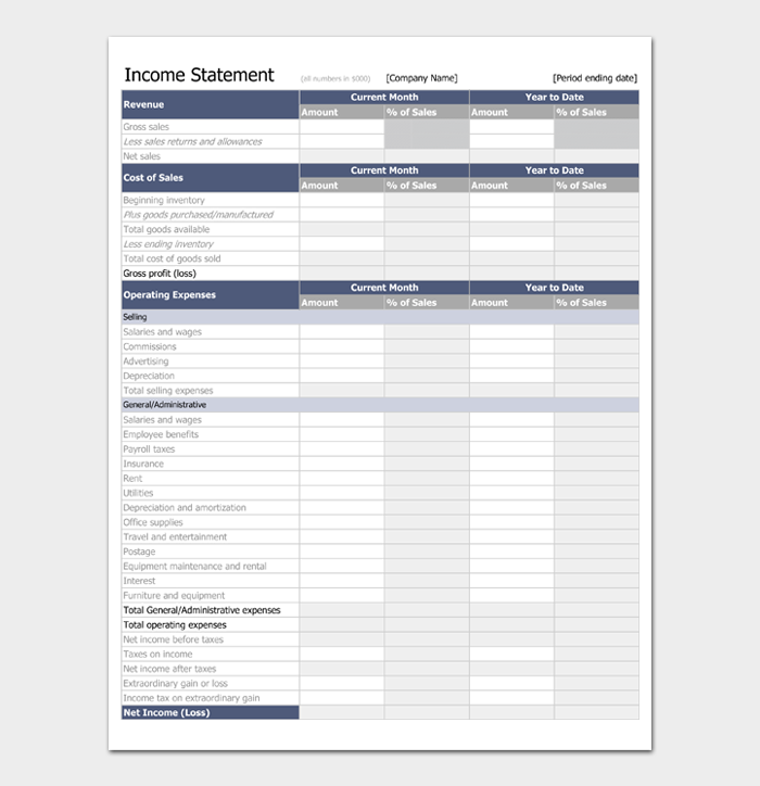 20 Income Statement Templates & Examples (FREE Download) - Word | PDF