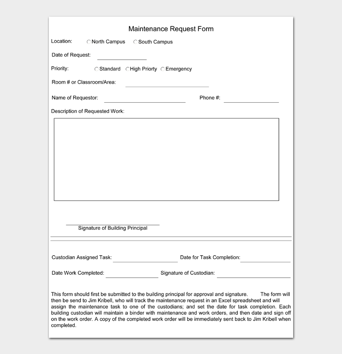 17+ FREE Maintenance Request Form Templates (Word | PDF)