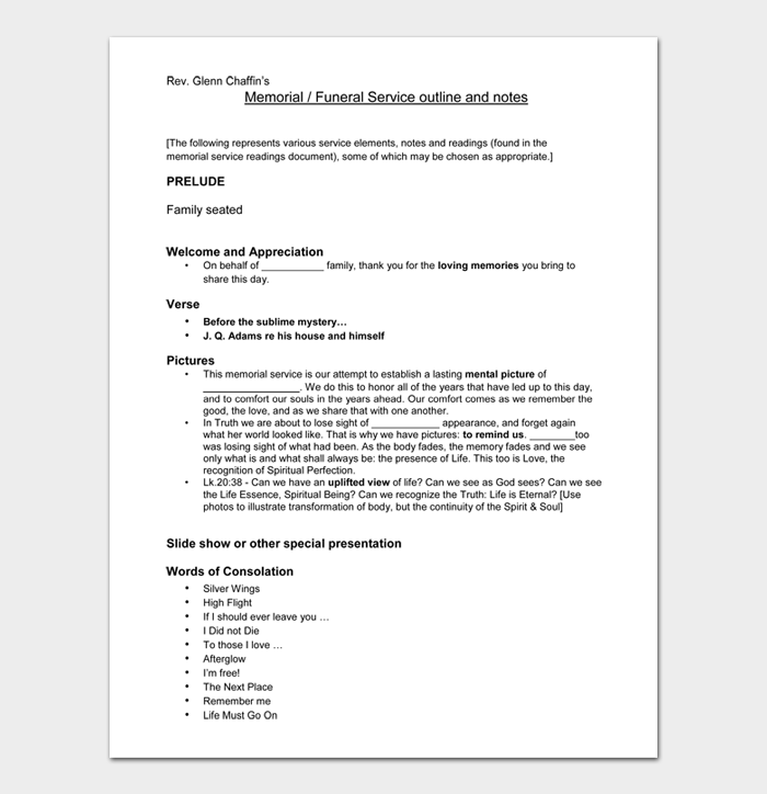 20 Editable Funeral Program Templates (FREE Download) - Word | PDF