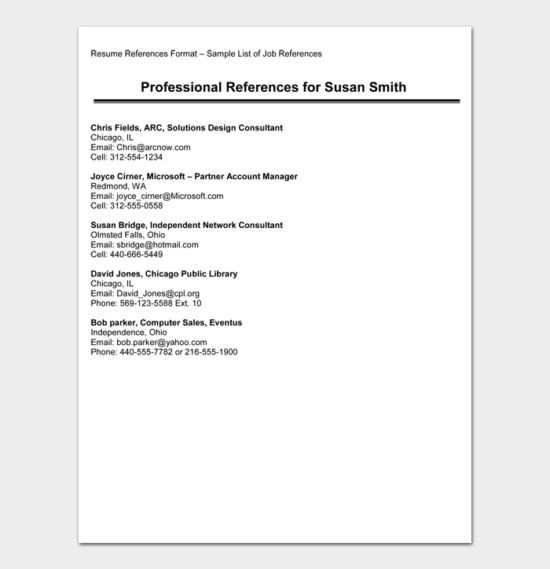 20 Blank Reference Page / Sheet Templates and Examples (100% FREE)