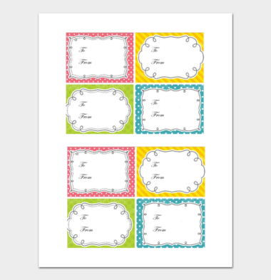 15+ Free Printable Gift Tag Templates (MS Word)