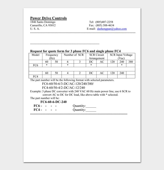 17+ FREE Request For Quote Templates & Forms