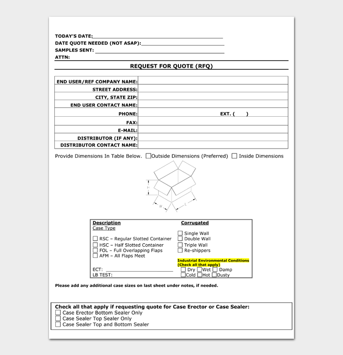 17+ FREE Request For Quote Templates & Forms