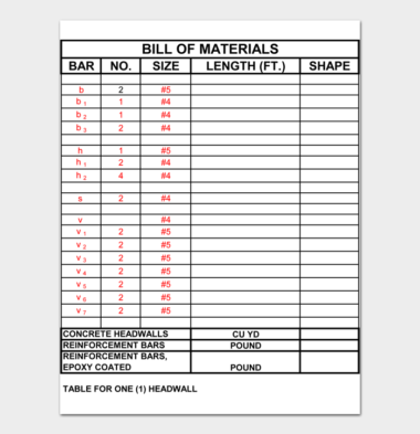 20 Free Bill Of Material Templates & Examples (Word, Excel)