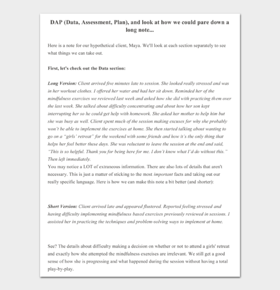 18 Free DAP Notes (Examples & Templates) - DocFormats
