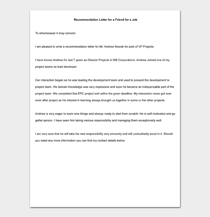 32 Best Reference Letters for a Friend (Samples & Writing Tips)