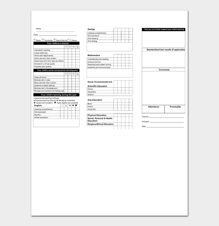 17+ Free Report Card Templates - Word & PDF