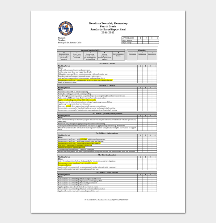 17+ Free Report Card Templates - Word & PDF
