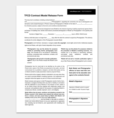 20 Free Model Release Forms and Templates (Word | PDF)