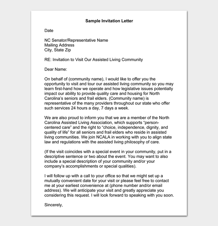 Sample Invitation Letter for a Social Event (with Template)