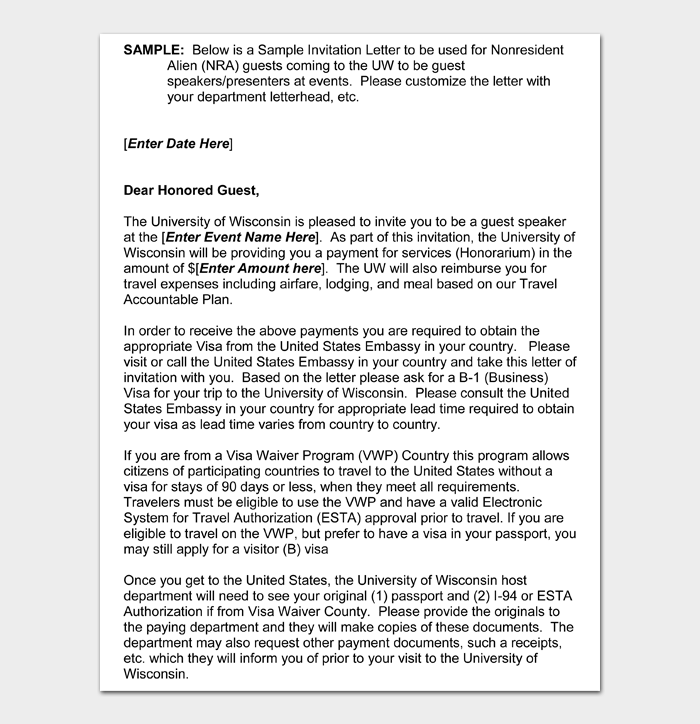 Sample Invitation Letter for a Social Event (with Template)