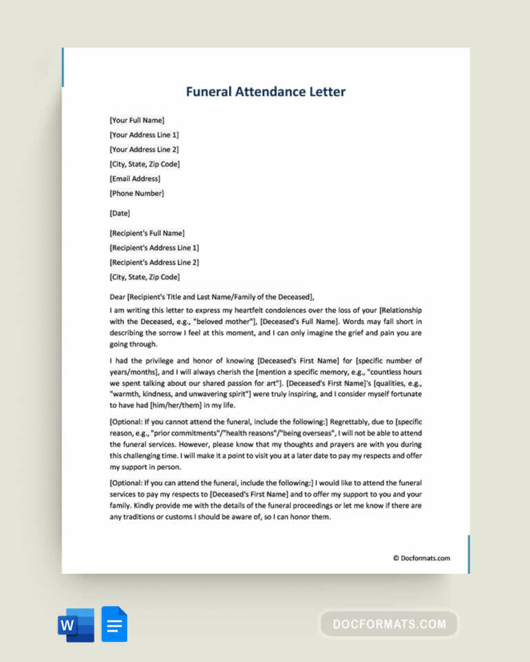Funeral Letter for Work and School (Sample Letters & Emails)