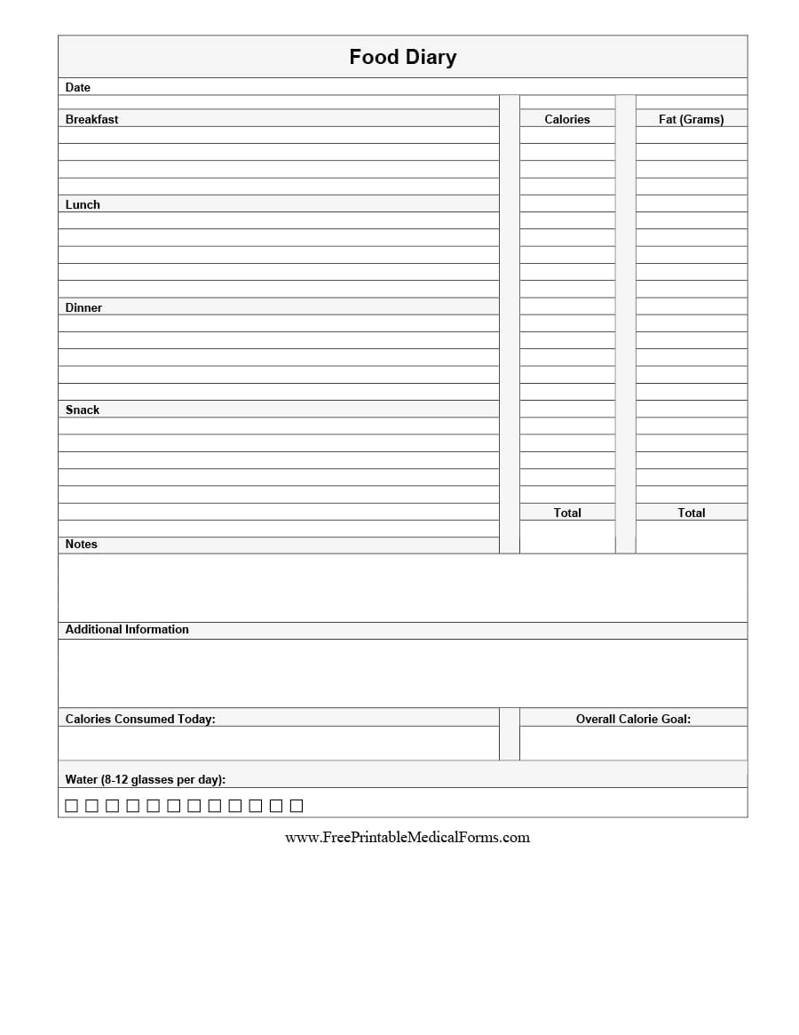 32 Editable Food Journal Templates - DocFormats