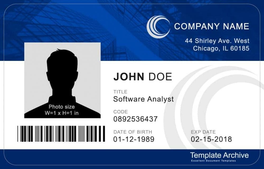 Free ID Badge Templates and Samples - DocFormats.com