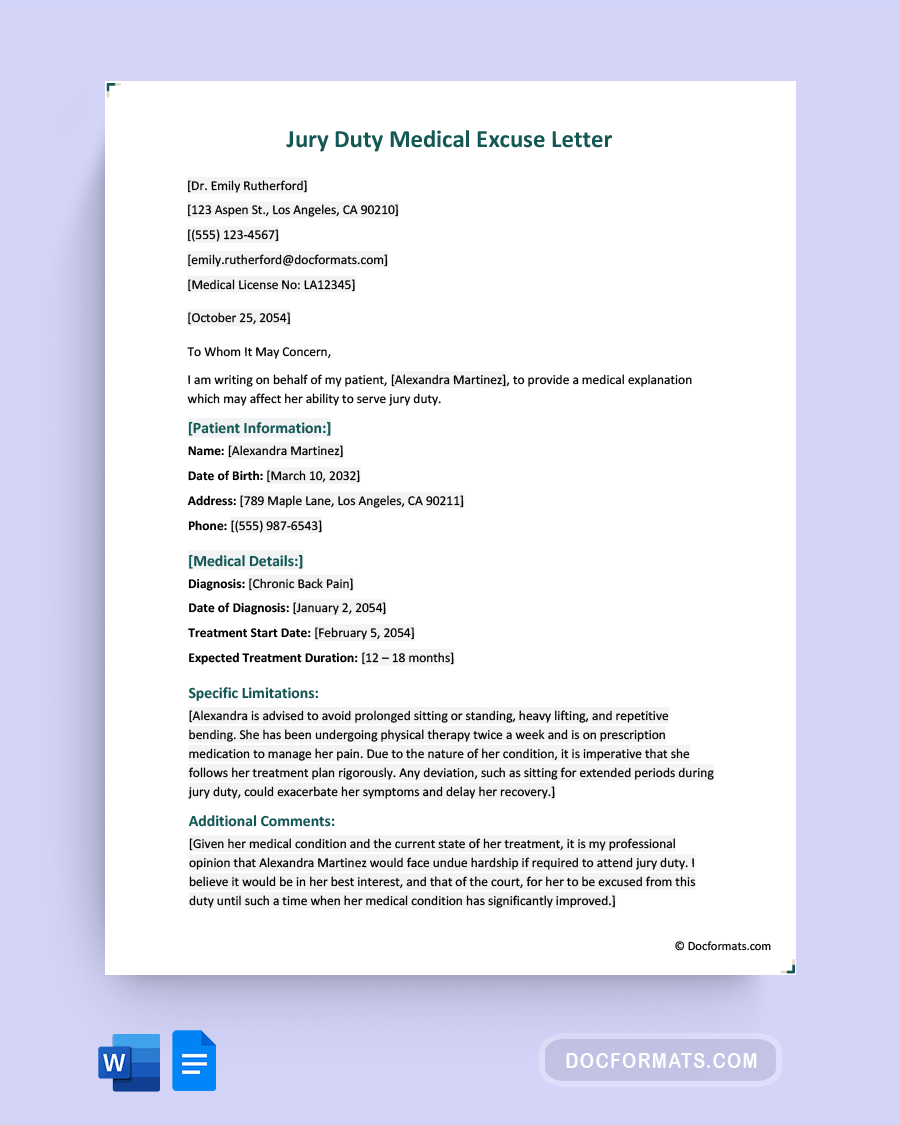 28+ Jury Duty Excuse Letter Examples & Templates [+Tips]