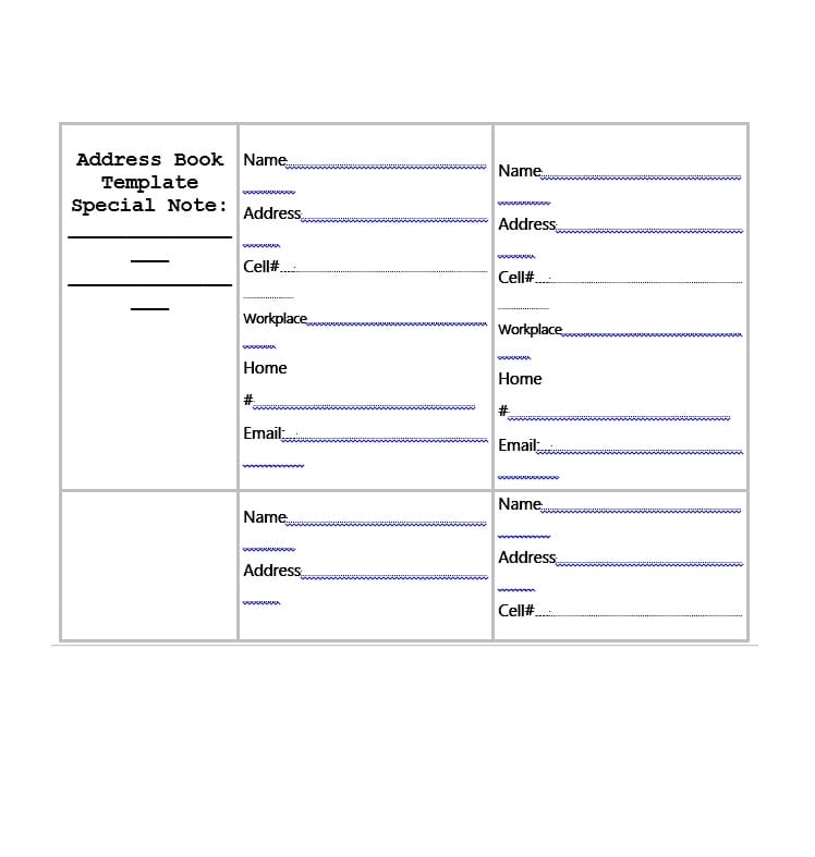 Editable Address Book Templates - Docformats.com