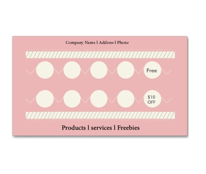 Free Punch Card Templates - DocFormats.com