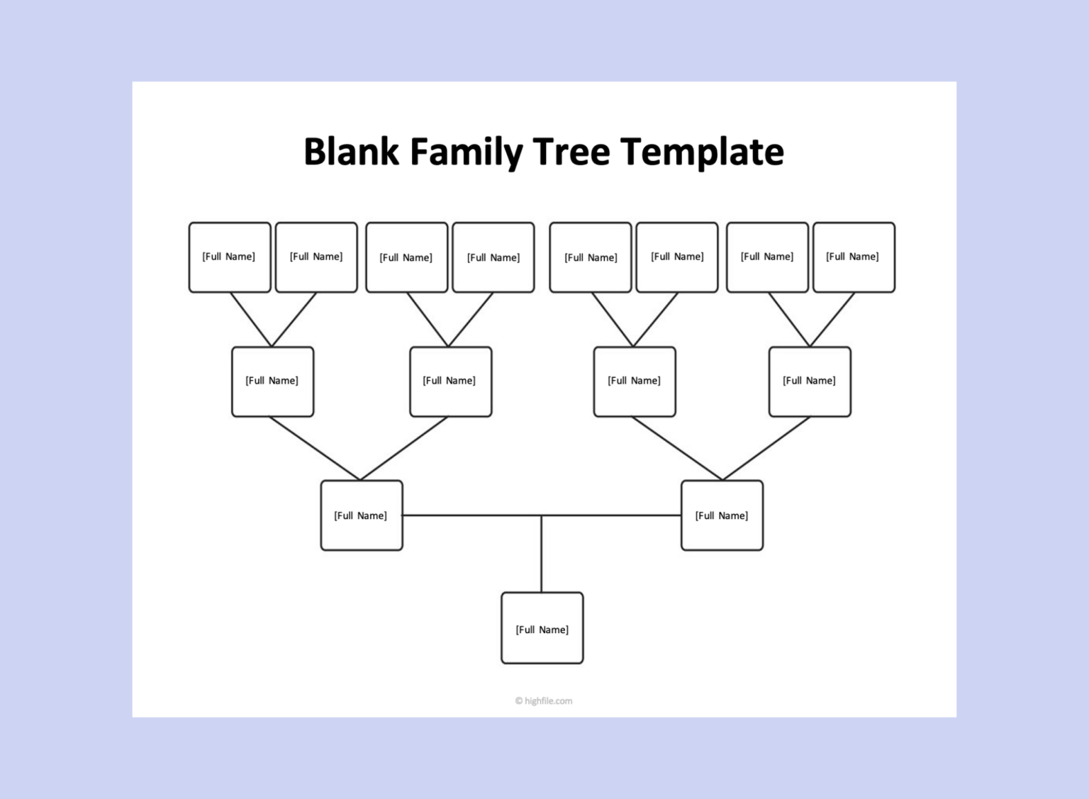Free Family Tree Templates (Word, Excel and PDF)