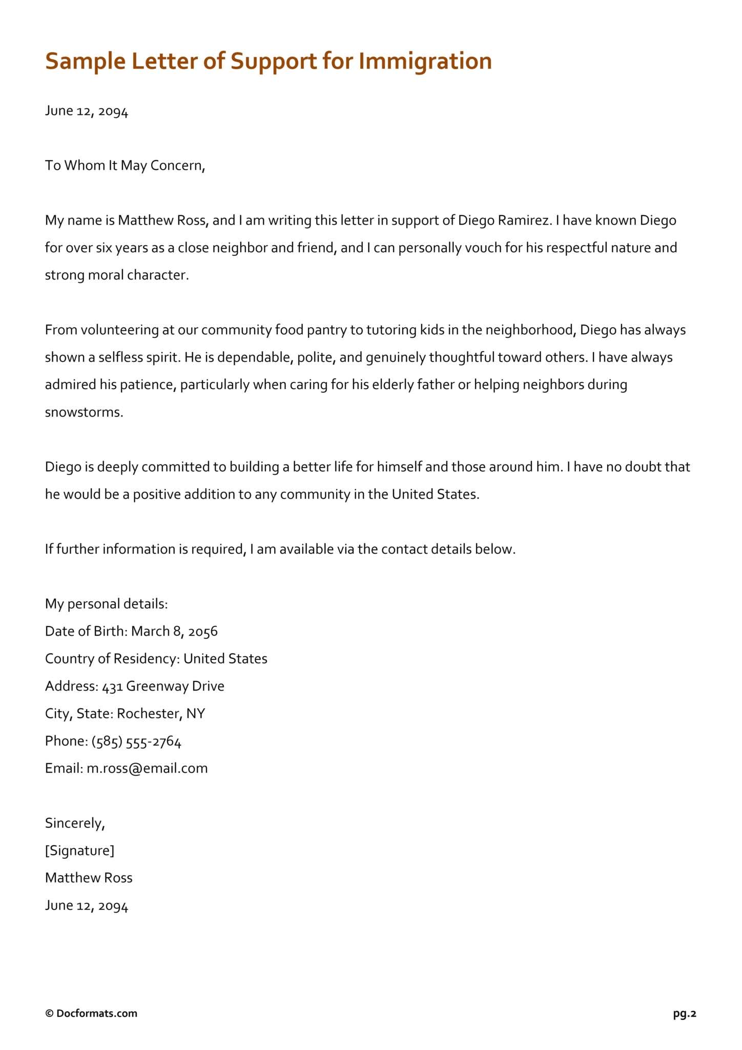 Letter of Support for Immigration: Template & Sample Letters