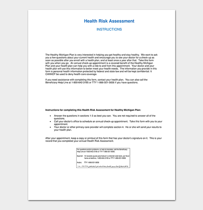 Risk Assessment Form Template - 40+ Examples (in Word, PDF)