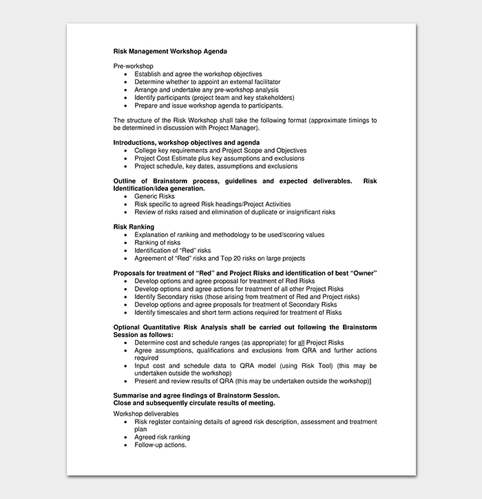 Workshop Agenda Template - 20+ Docs (in Word & PDF Format)